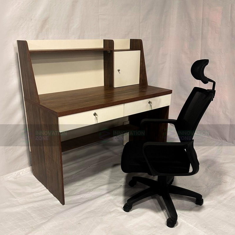 Classic Study Table With Side Rack – Office Furniture